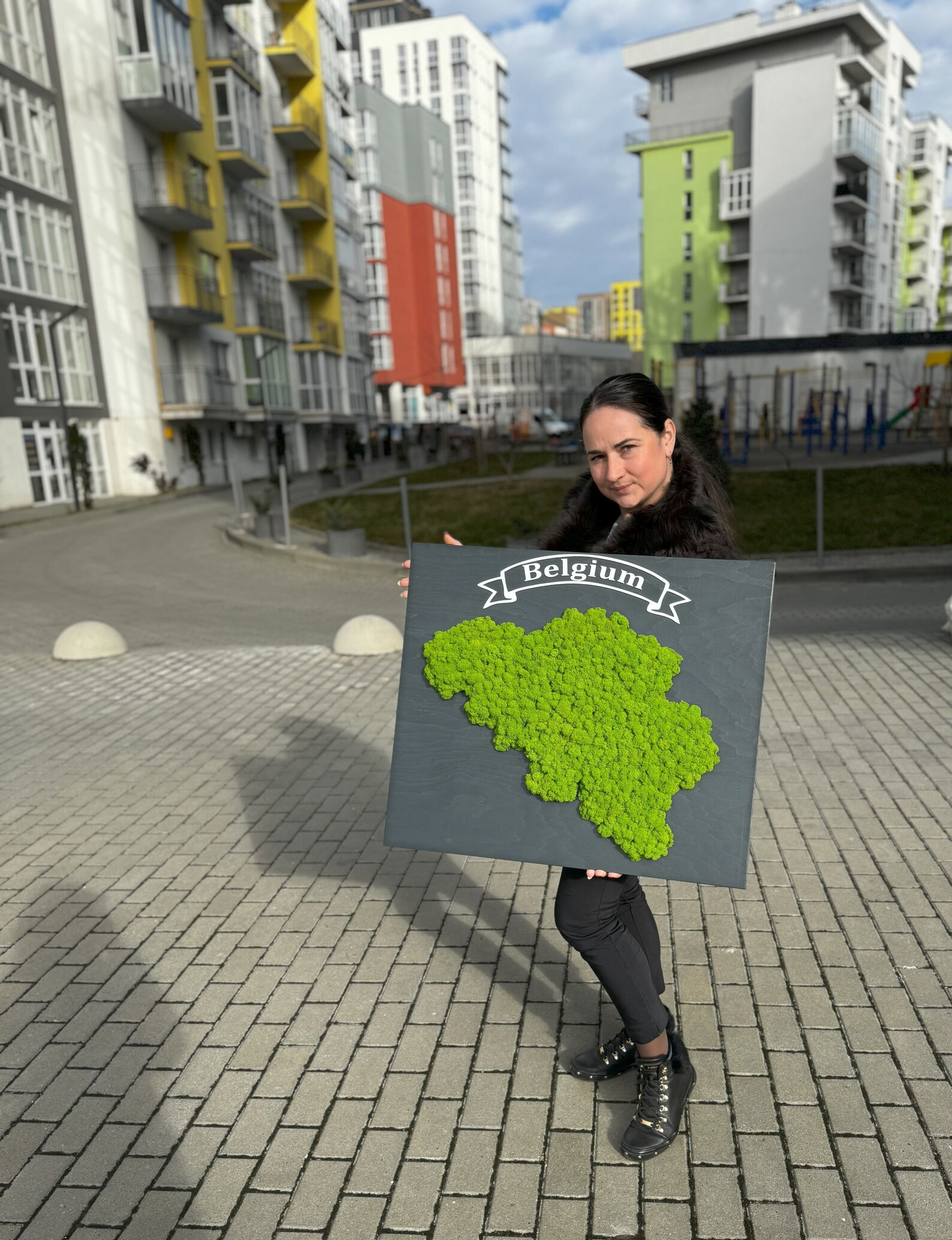 Custom Moss Map of Any Country, Custom Design Wall Hanging Moss Map ...
