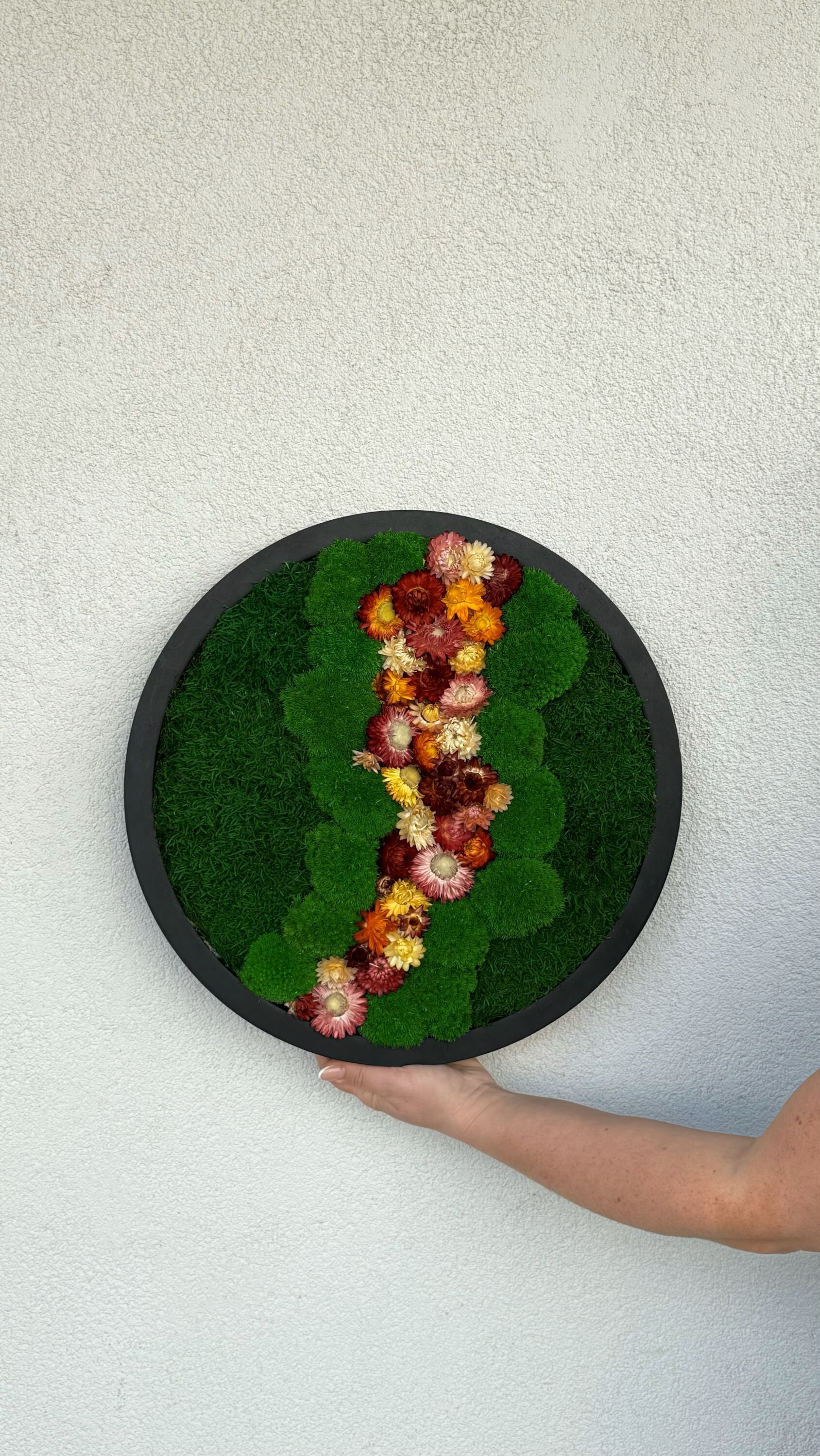 Moss Wall Art Flower. Preserved Moss. Moss Wall Art Circle Flower ...