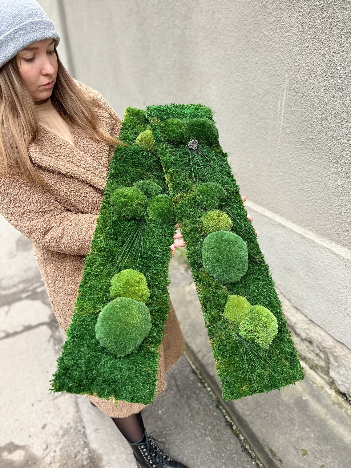 Vertical Moss Wall Hanging, Custom Moss Wall Art Panel, Living ...