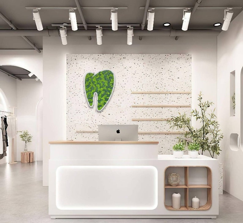 Eco-friendly Moss Wall Tooth, Dental Office Wall Tooth, Moss Art ...