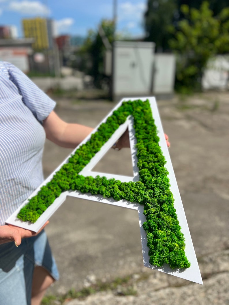 Custom Moss Letters Logo Company Design Moss Wall Art Moss Letters ...
