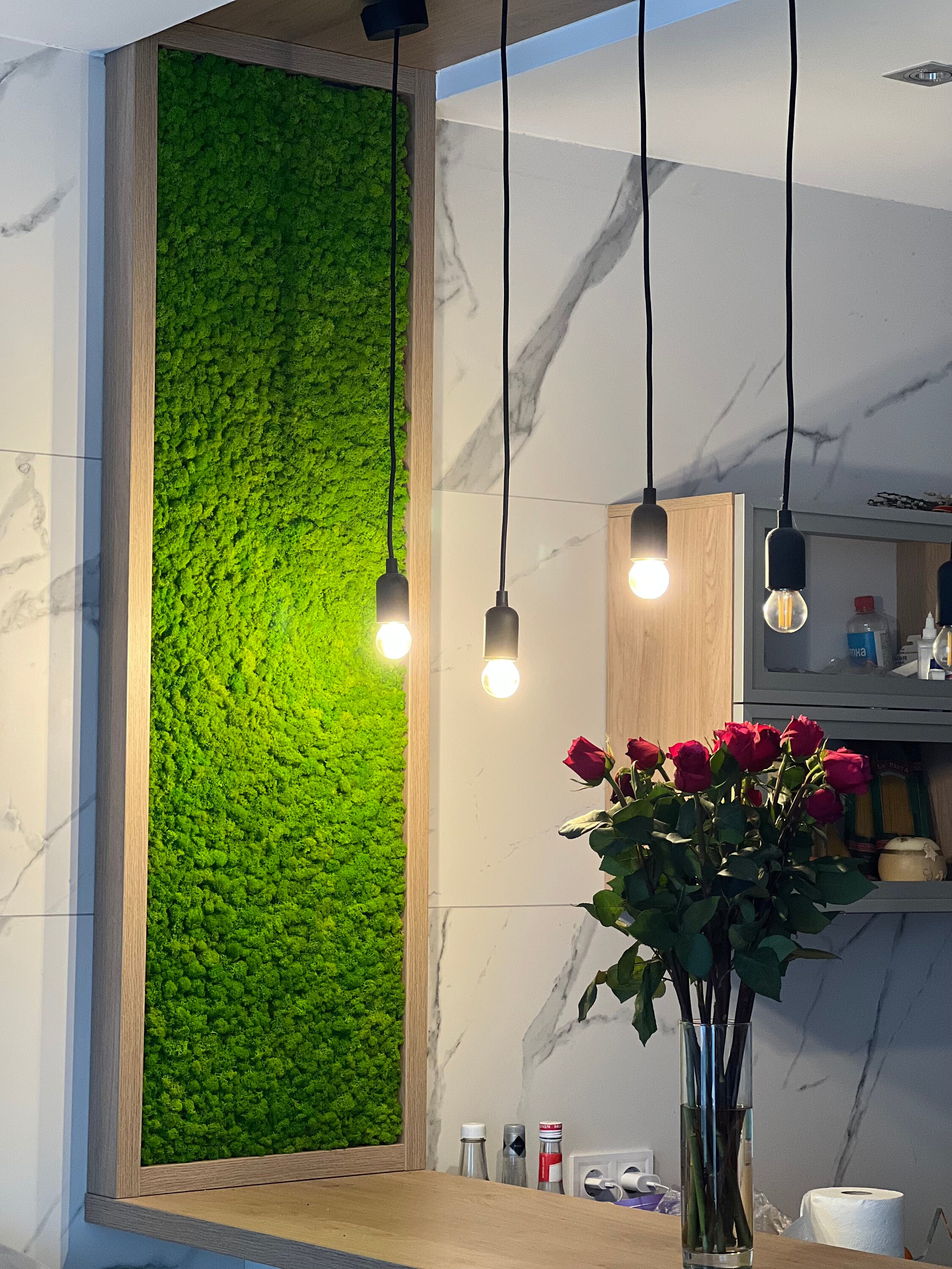 Green Reindeer Moss Panels, Stylish Vertical Landscaping, Living ...