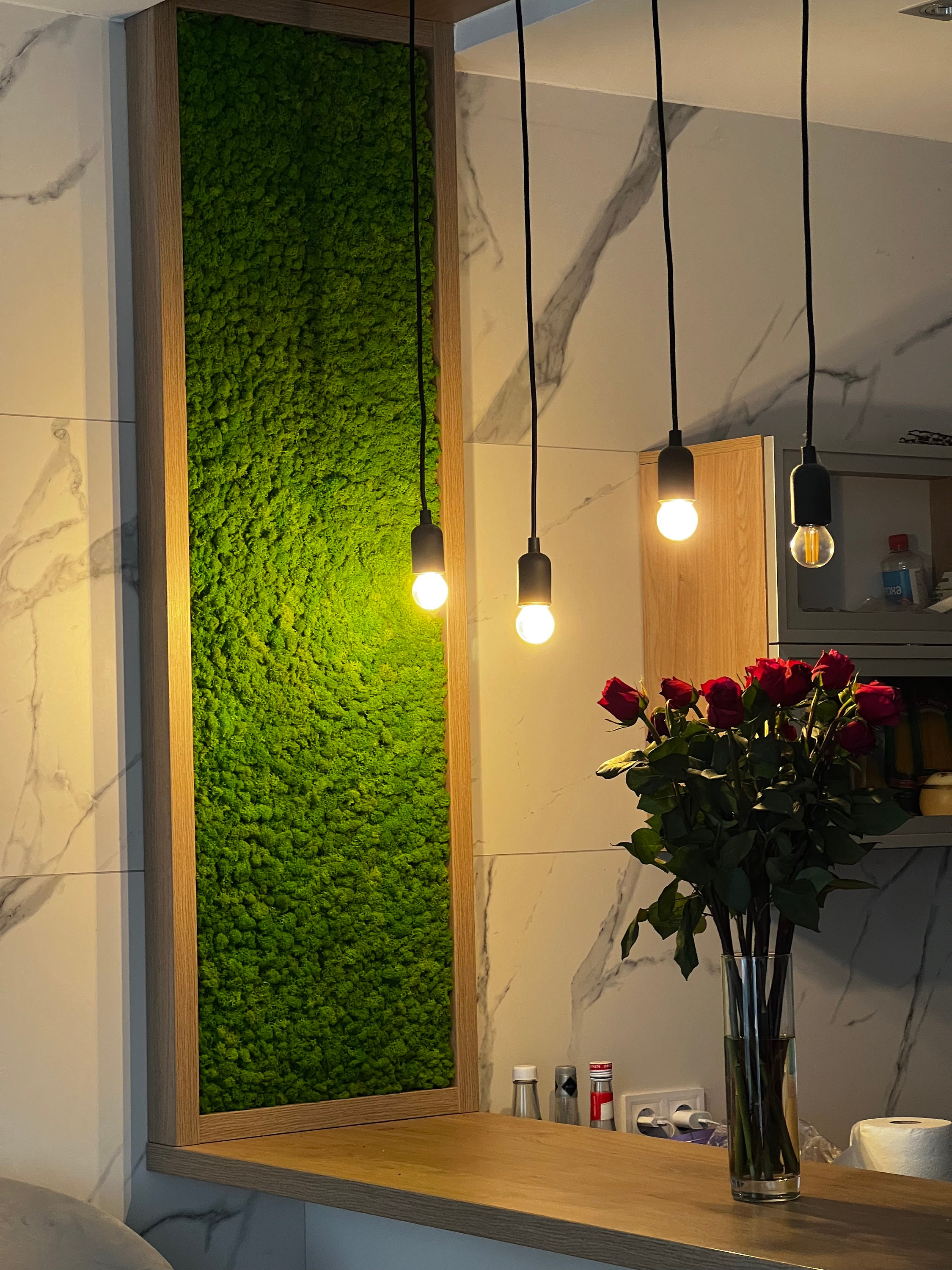 Green Reindeer Moss Panels, Stylish Vertical Landscaping, Living ...