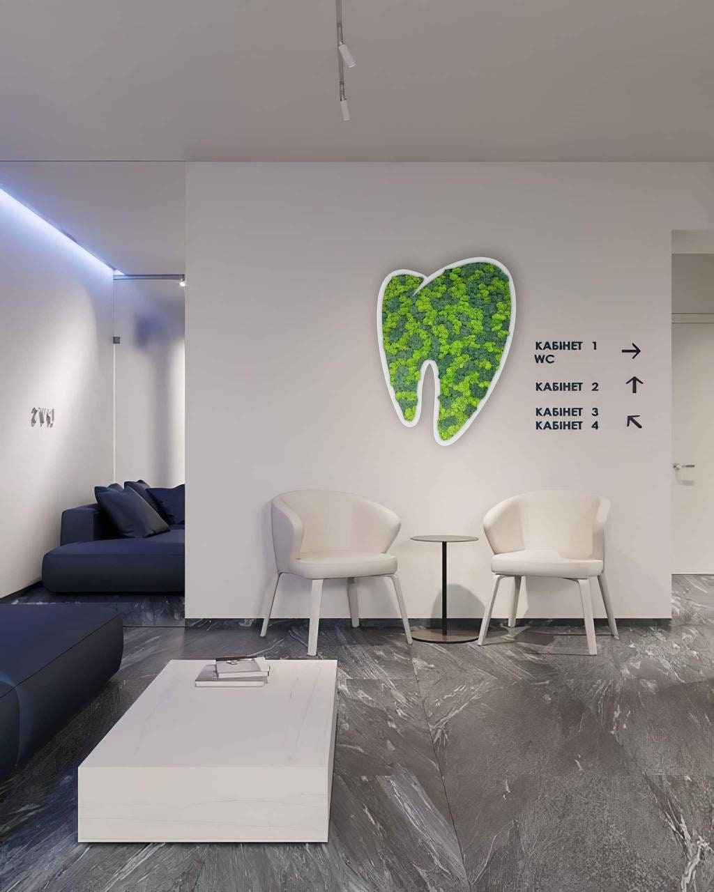 Dental Office Wall Tooth Vertical Landscaping Moss Art - Etsy Canada