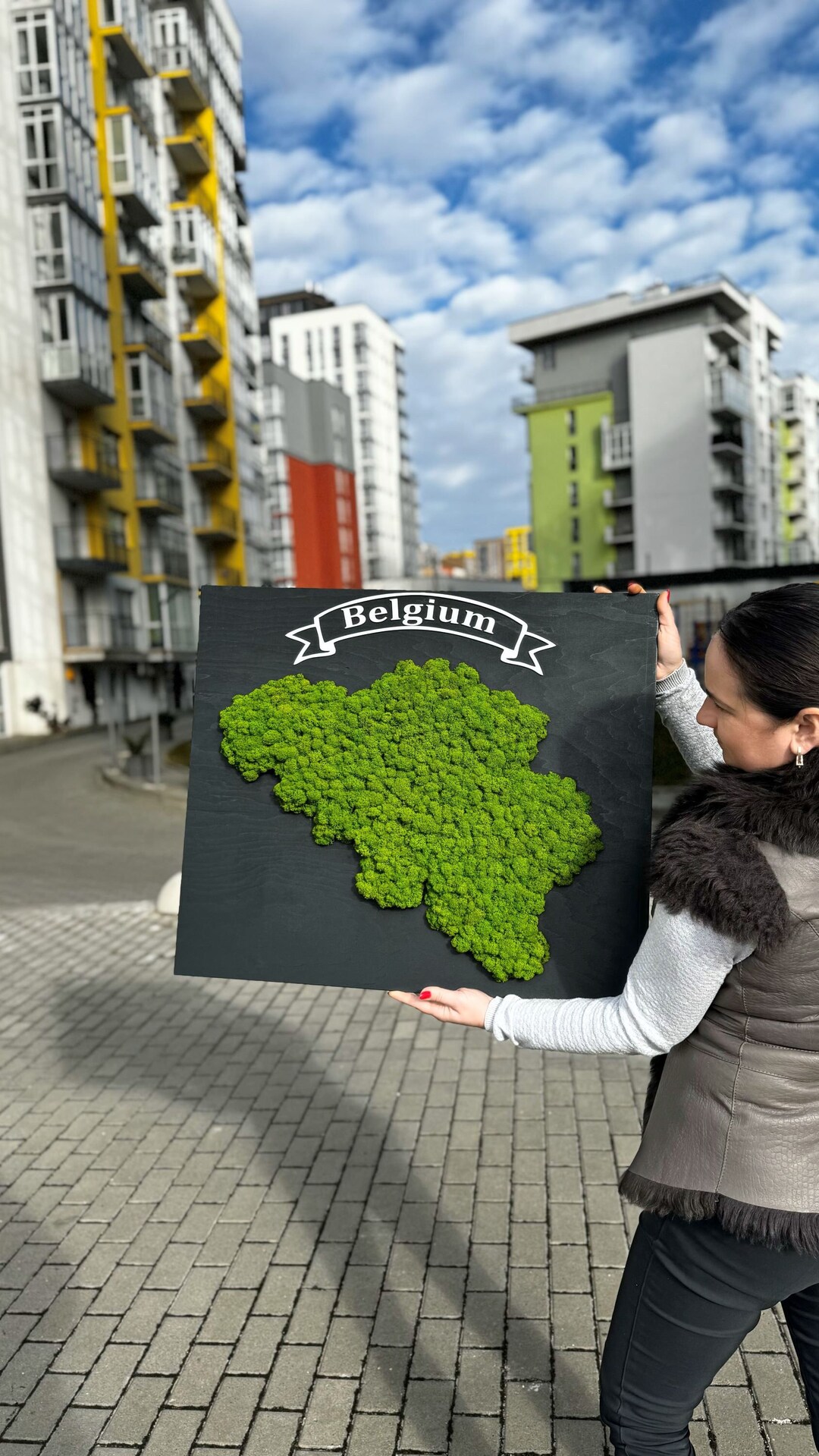 Custom Moss Map of Any Country, Custom Design Wall Hanging Moss Map ...