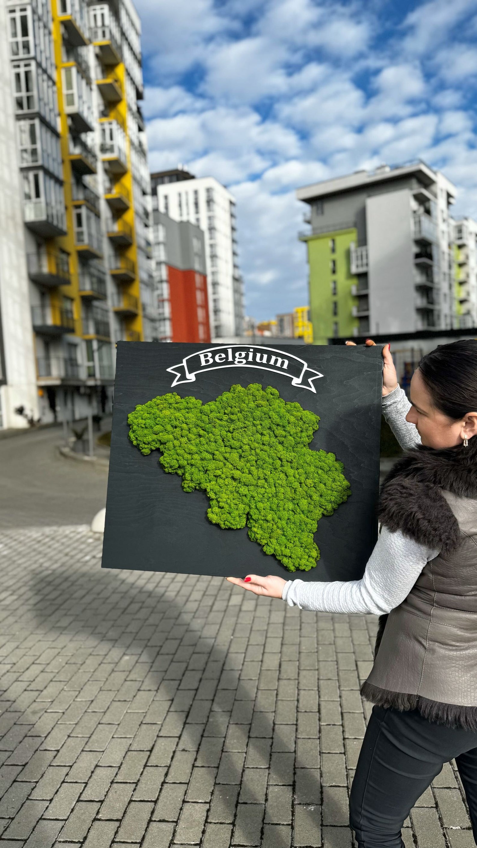 Custom Moss Map of Any Country, Custom Design Wall Hanging Moss Map ...