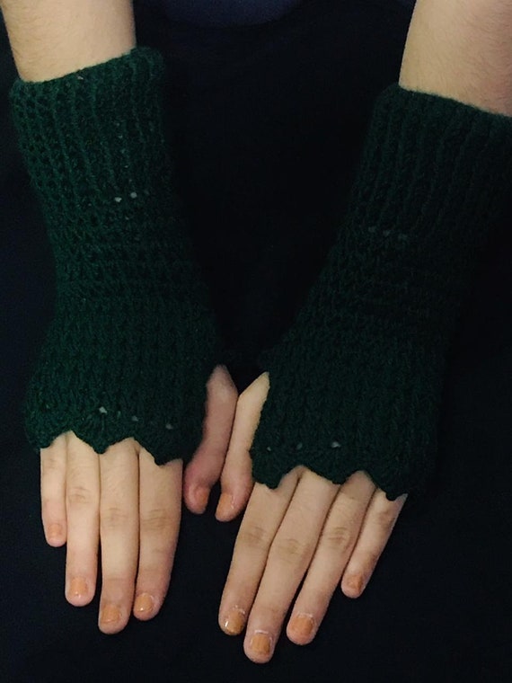 Pure Handmade Knitted / Crochet Gauntlets Lady Fashion - Etsy