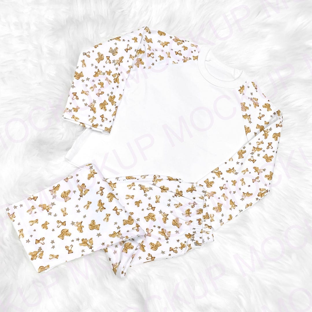KWC Mockup, Bear Pyjama Stock Image | Birthday Kids | Children's Pjs ...