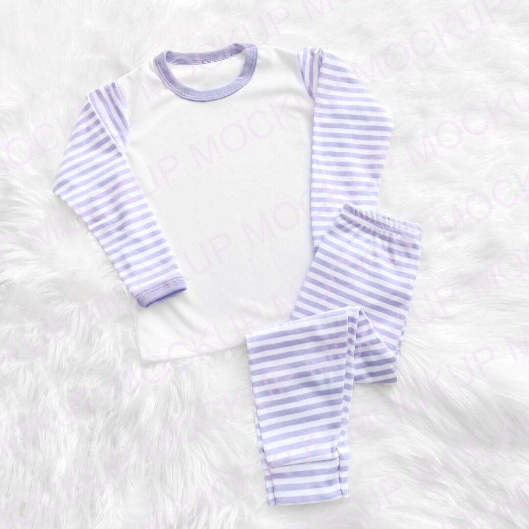 KWC Lilac Raglan Pyjama Mockup, Bear Pyjama Stock Image | Birthday Kids ...