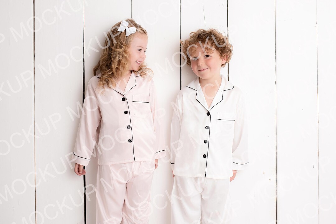 Satin Pyjama Mockup Stock Image | Birthday Kids | Children's Pjs | Flat ...