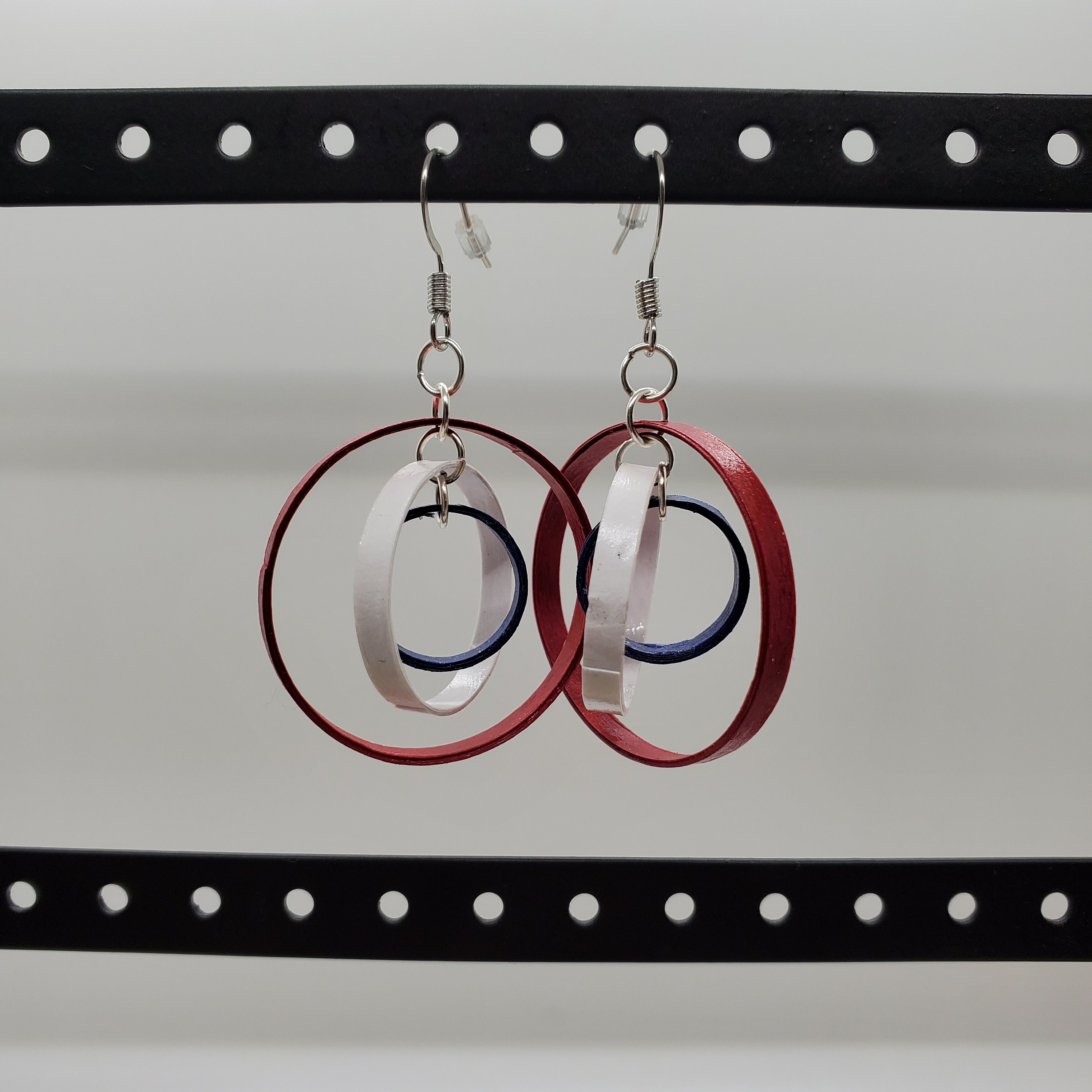 4th of July Paper Quilled Circle Earrings - Etsy