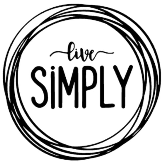 Live Simply Vinyl Decal | Etsy