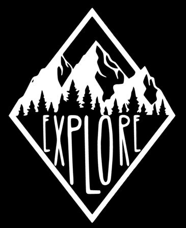 Explore With Mountains Vinyl Decal - Etsy