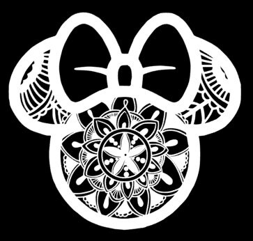 Minnie Mouse Silhouette Mandala Disney Vinyl Decal - Etsy