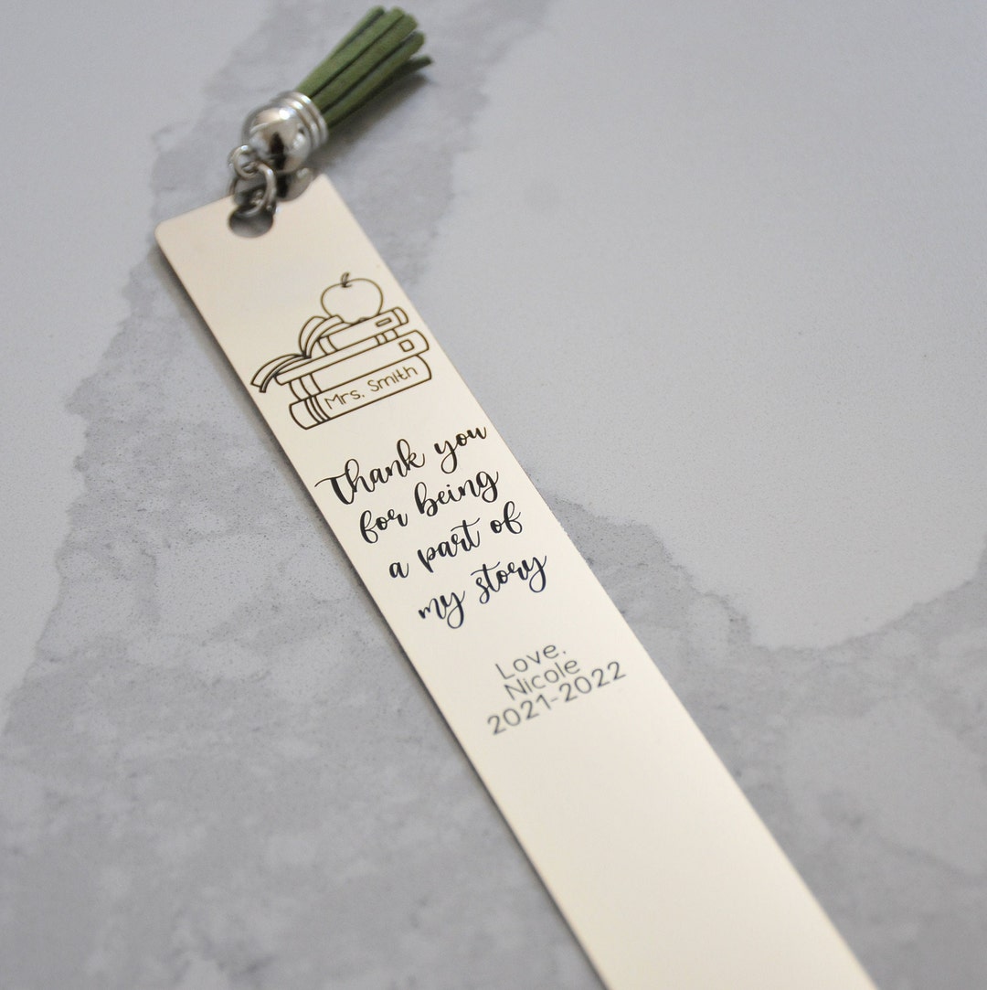 Personalized Bookmark, Personalized Reader Gift, Stainless Steel ...
