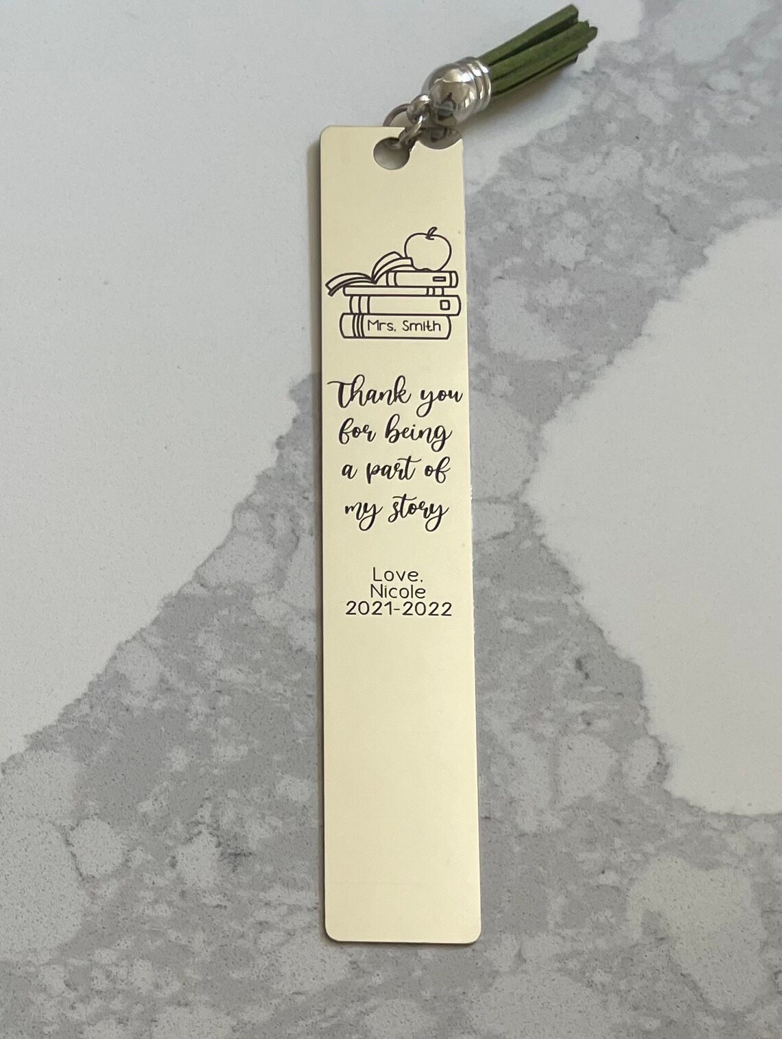 Personalized Bookmark Personalized Reader Gift Stainless - Etsy