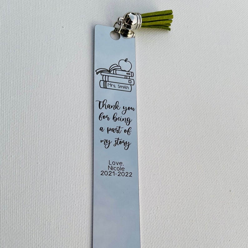 Personalized Bookmark Personalized Reader Gift Stainless - Etsy