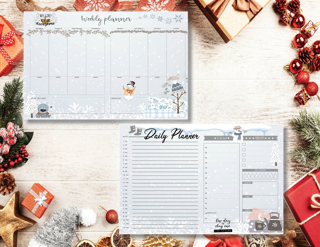 Printable Christmas Planner Inserts Digital Planner Kit - Etsy