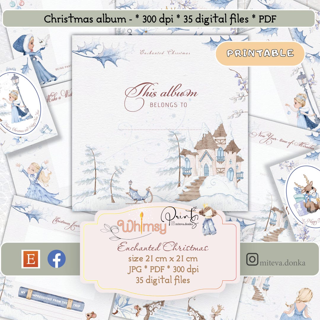 Printable Christmas Memories Album: Holiday Keepsake (digital Download ...
