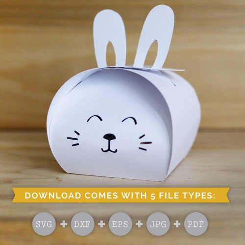 Easter Bunny Box Template SVG Gift Box SVG Party Favor Box - Etsy