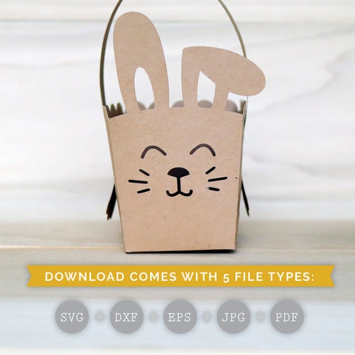 Easter Bunny Box Template SVG Gift Box SVG Party Favor Box - Etsy