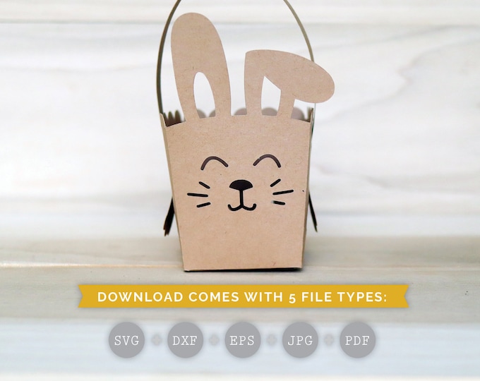 Easter Bunny Box SVG, Gift Box SVG, Party Favor, Basket Template ...