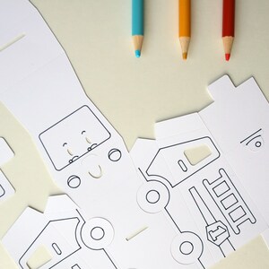 Fire Engine Craft for Kids, Cricut SVG Download, DIY Papercraft ...