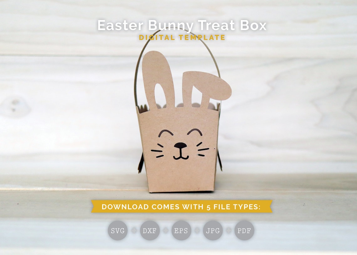 Easter Bunny Box SVG, Gift Box SVG, Party Favor, Basket Template ...
