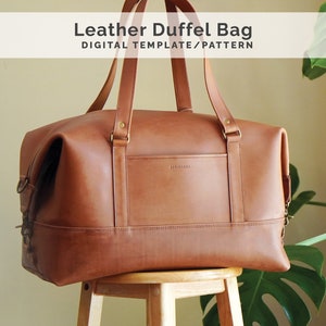 Leather Duffle Bag - Etsy