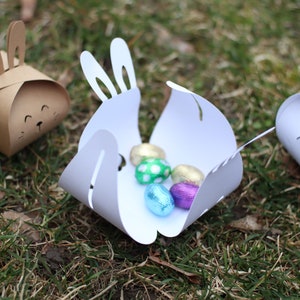 Easter Bunny Box Template SVG, Gift Box SVG, Party Favor, Box Template ...