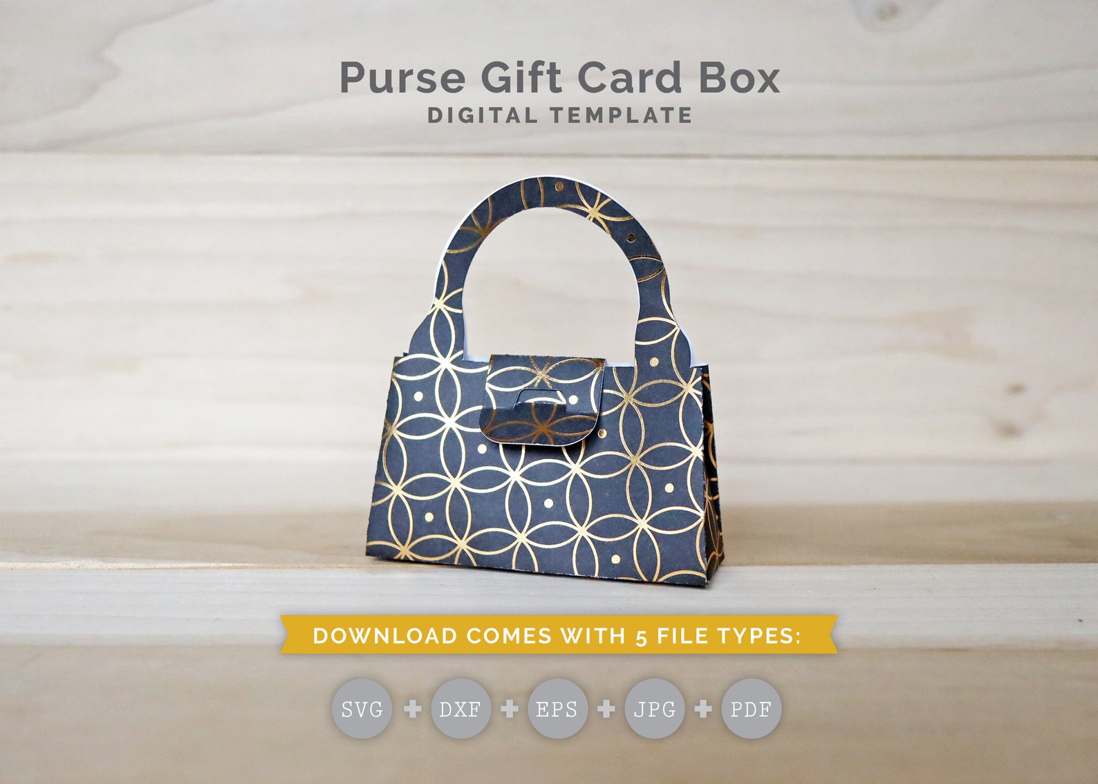 Purse Gift Card Box SVG Envelope Gift Box Party Favor | Etsy