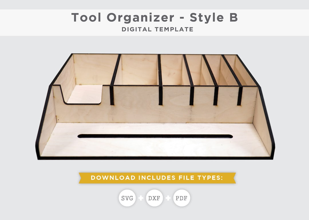 Tool Organizer Digital Pattern for Laser Cutting B | Vector File ...