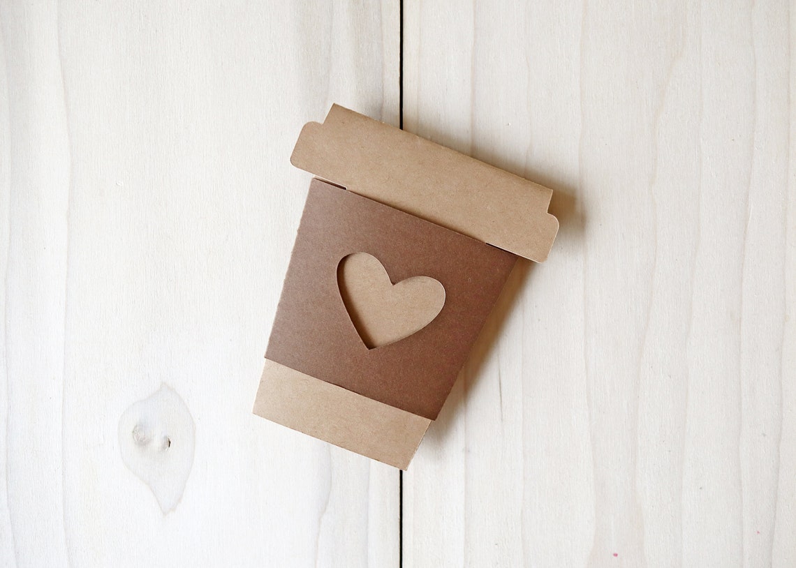 Coffee Cup Gift Card Envelope SVG Envelope Template Gift - Etsy