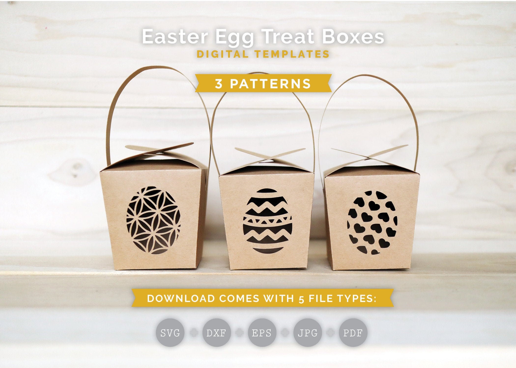 Easter Egg Box Templates SVG Gift Box SVG Party Favor - Etsy