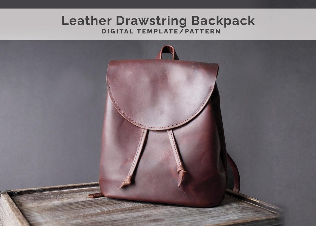 Leather Drawstring Backpack Pattern - Etsy