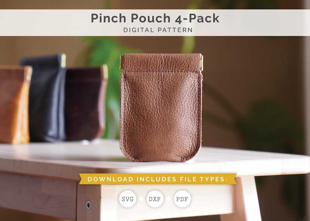 Leather Pinch Pouch Patterns - 4 Pack - Etsy