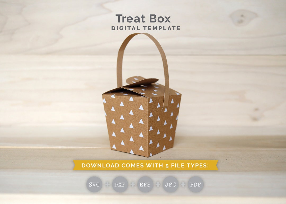 Take-out Box SVG, Gift Box SVG, Party Favor, Treat Box Template, Cricut ...