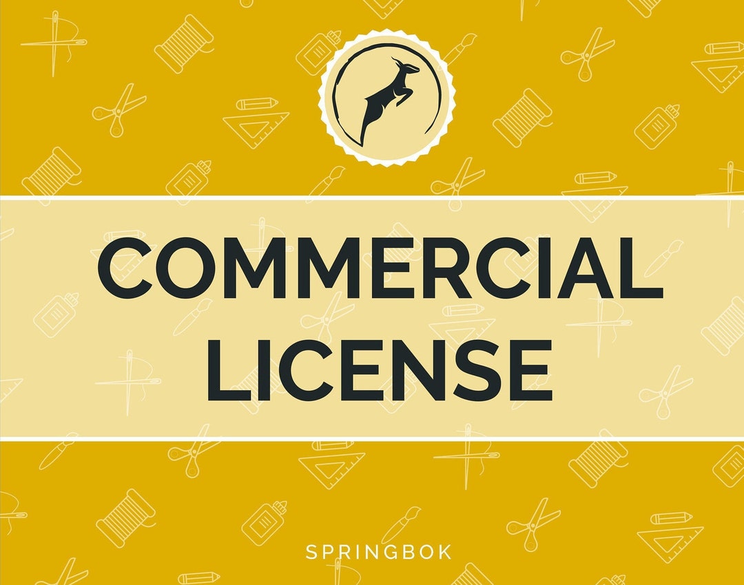 Commercial Use License, Right to Sell Physical Product Based on ...