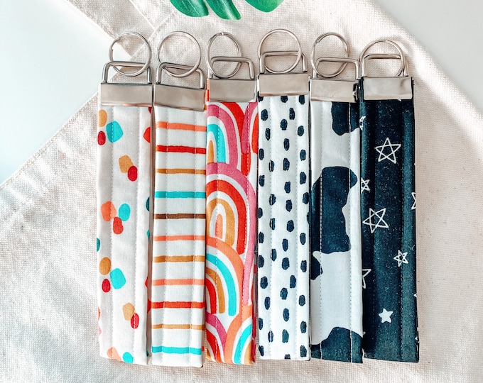 Boho Key Fob Wristlet Wristlet for Keys Key Holder Fabric Lanyard for ...