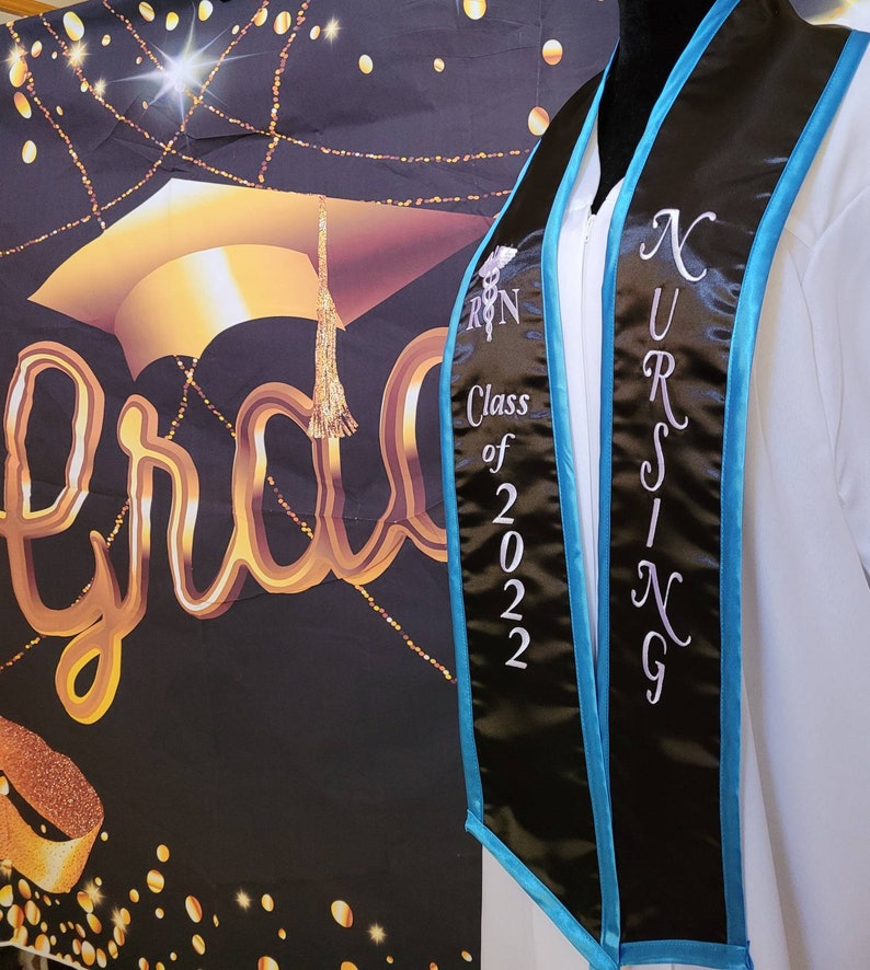 A Custom Embroidered NURSING Sash, Custom Graduation Stole - Etsy
