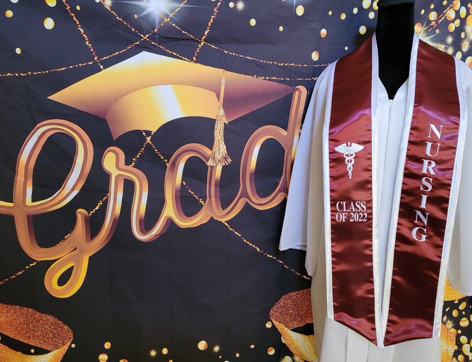 1 Custom Graduation Stole A Custom Embroidered Satin Stole - Etsy