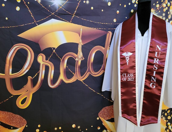 1 Custom Graduation Stole A Custom Embroidered Satin Stole - Etsy