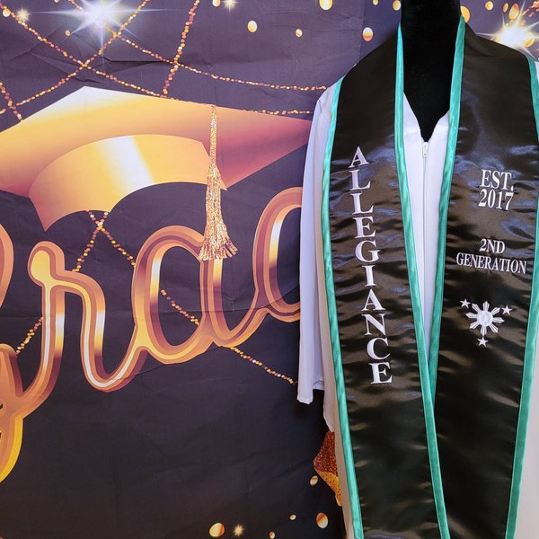 Graduation Stole Custom Logo - Etsy