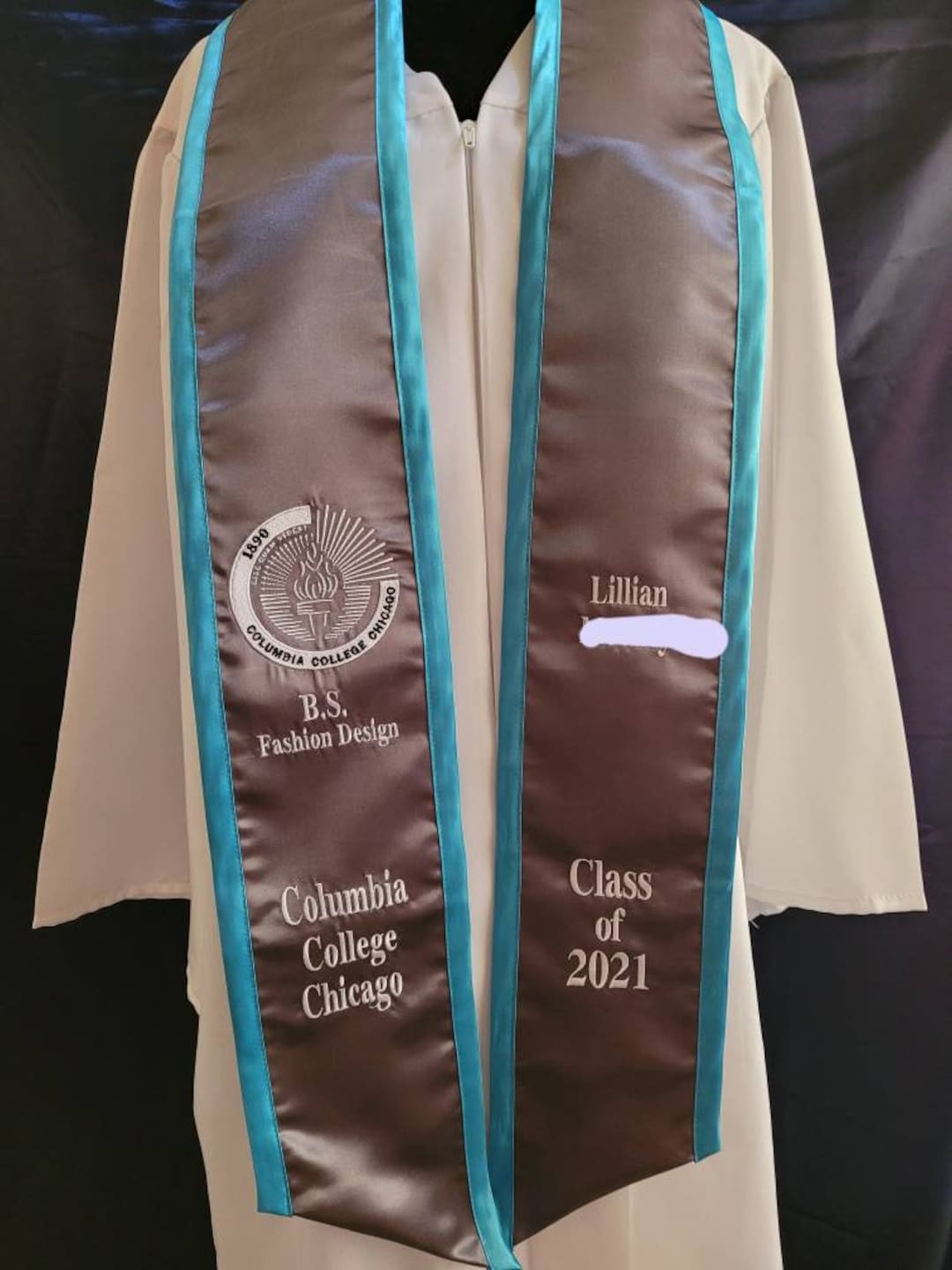 Grad Stole Grad Sash Custom Grad Stole 2024 Embroidered Stole - Etsy