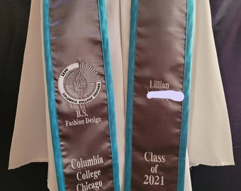 Grad Stole Grad Sash Custom Grad Stole | Etsy