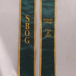 A Custom Grad Sash Grad Stole Custom Grad Sash Embroidered Satin Stoles ...