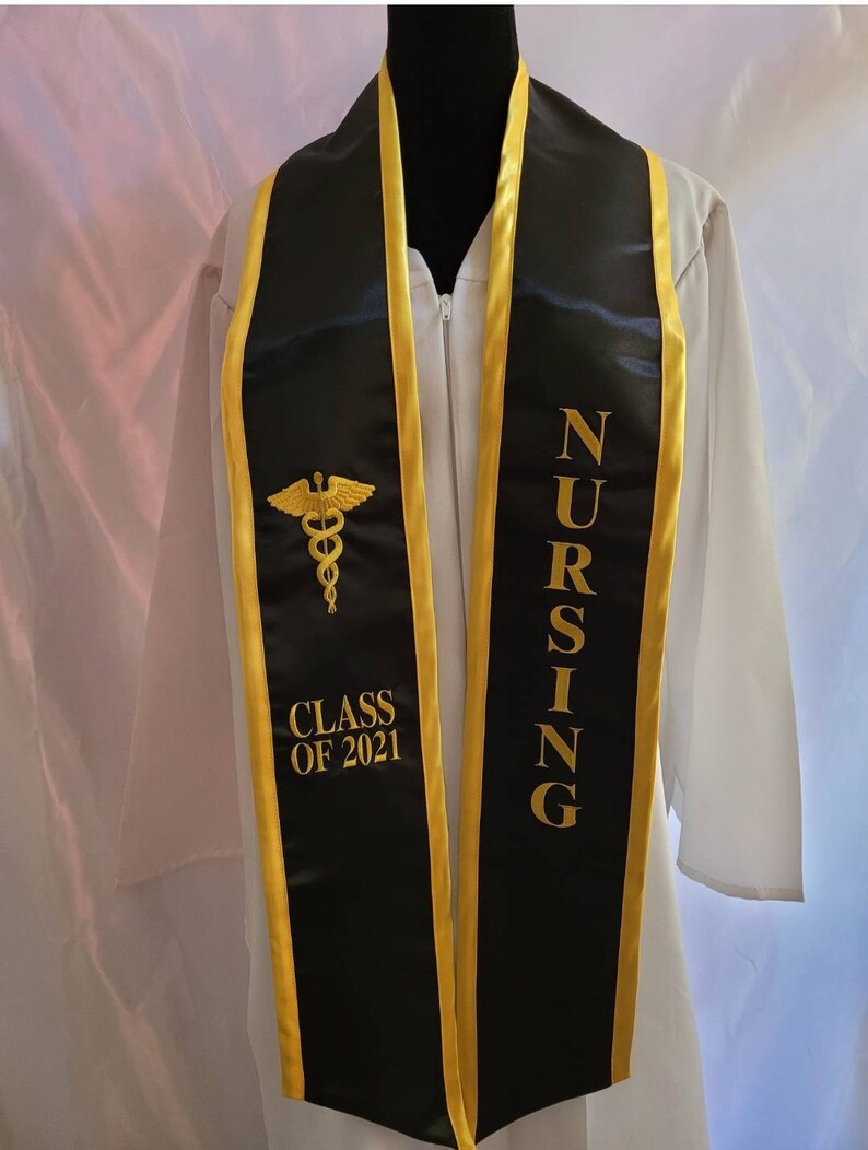 1 Custom Graduation Stole A Custom Embroidered Satin Stole - Etsy
