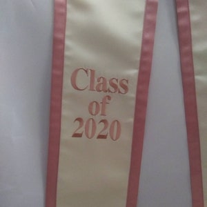 A Custom Grad Sash Grad Stole Custom Grad Sash Embroidered Satin Stoles ...