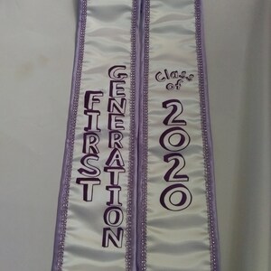 Custom Glam Grad Stole, Embroidered Graduation Sash - Etsy