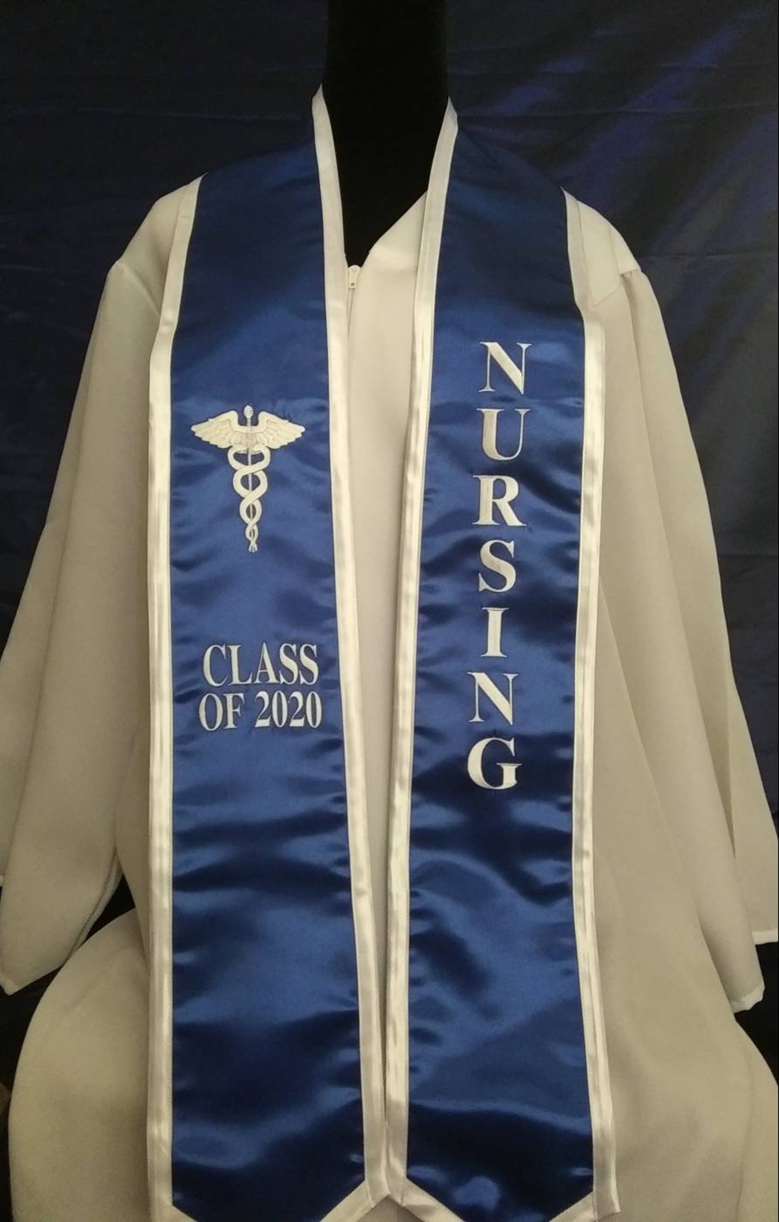1 Custom Graduation Stole A Custom Embroidered Satin Stole - Etsy